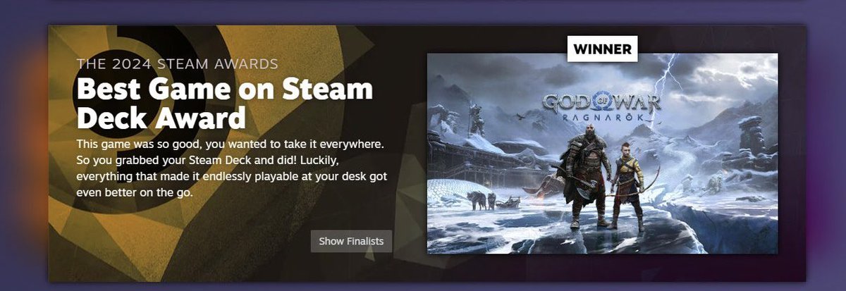 God of War Ragnarök wins Best Game on Steam Deck 2024 Award - Hellenic Moon